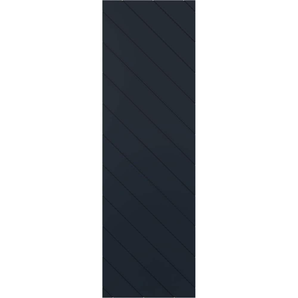 Ekena Millwork 18 in. W x 48 in. H True Fit PVC Diagonal Slat Modern ...
