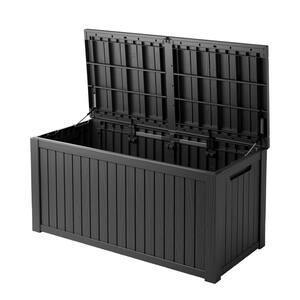 150 Gal. Weather-Resistant Deck Box -Lockable Patio Storage Bench ...