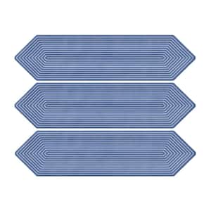 Giorbello Glossy Ceramic Picket Hexagon Subway 3 in. x 12 in. x 10 mm ...