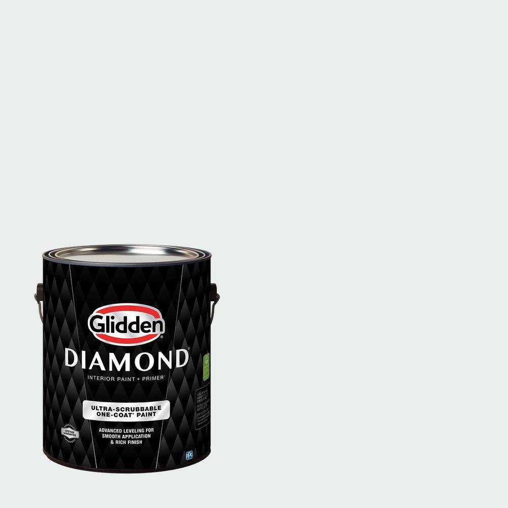 Glidden Diamond 1 gal. PPG1041-1 Moonlit Snow Ultra-Flat Interior Paint ...