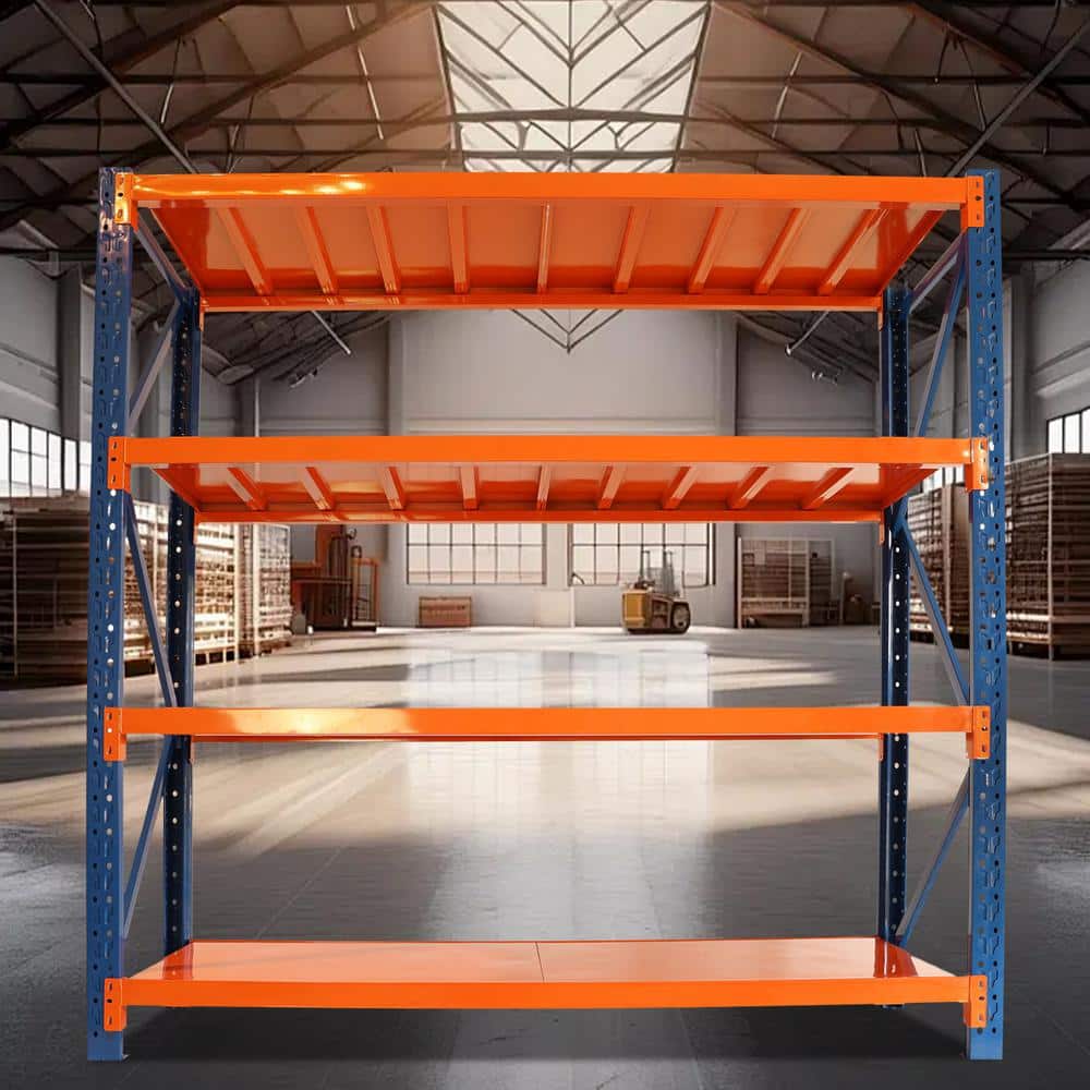 Amucolo 4-Tier 4400 lbs. Orange Adjustable Heavy Duty Steel Storage ...