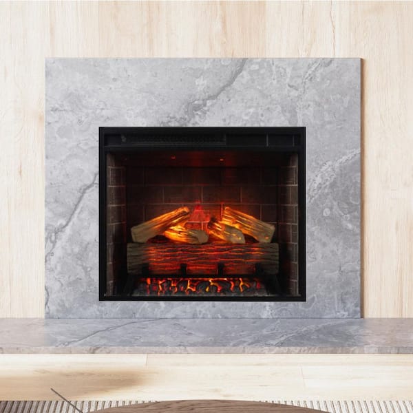 Costway 23 in. 3-Sided Electric Fireplace Insert Heater 1500-Watt with ...