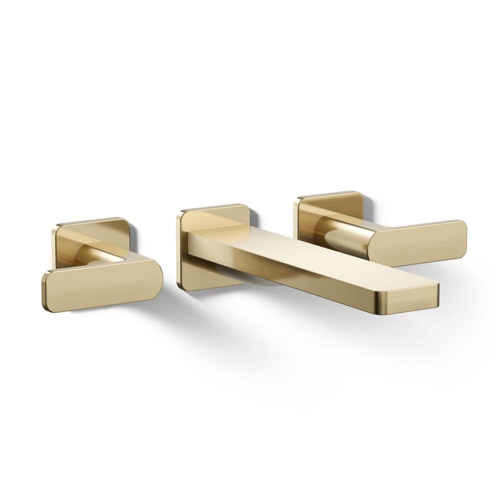 KOHLER Parallel Wall-Mount Bath Faucet Trim in Vibrant French Gold ...