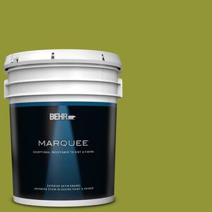 BEHR PREMIUM PLUS 1 qt. #S-H-410 Appletini Flat Exterior Paint & Primer ...