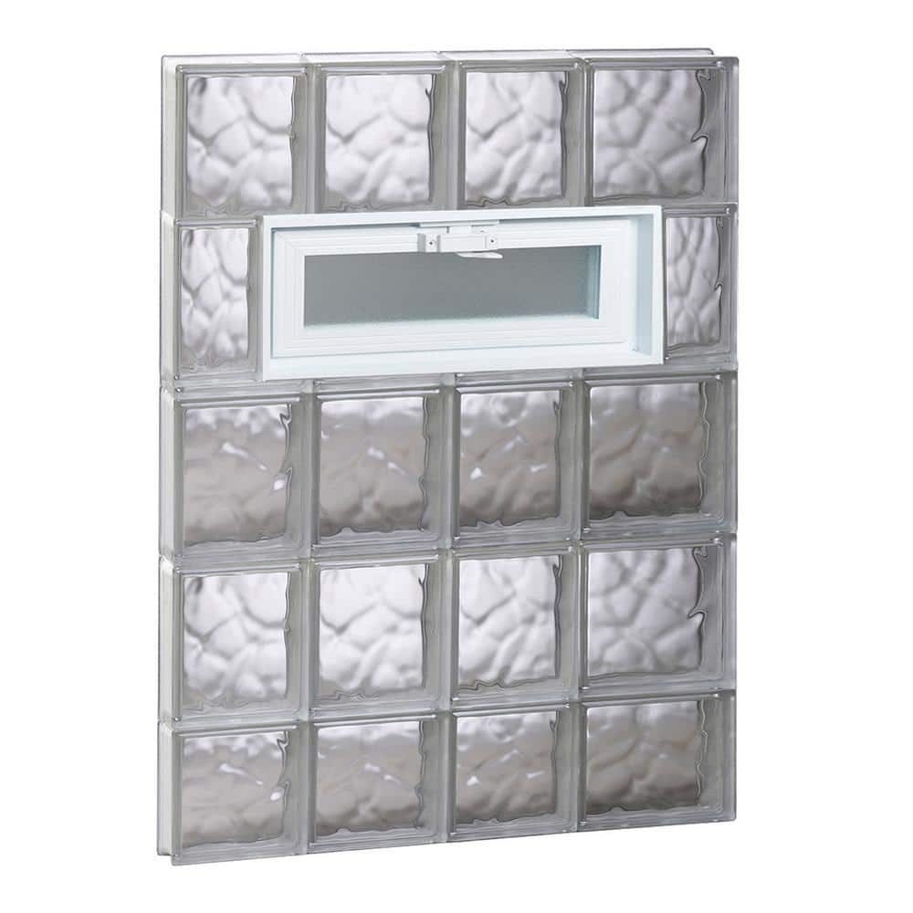 Clearly Secure 25 in. x 36.75 in. x 3.125 in. Frameless Wave Pattern ...