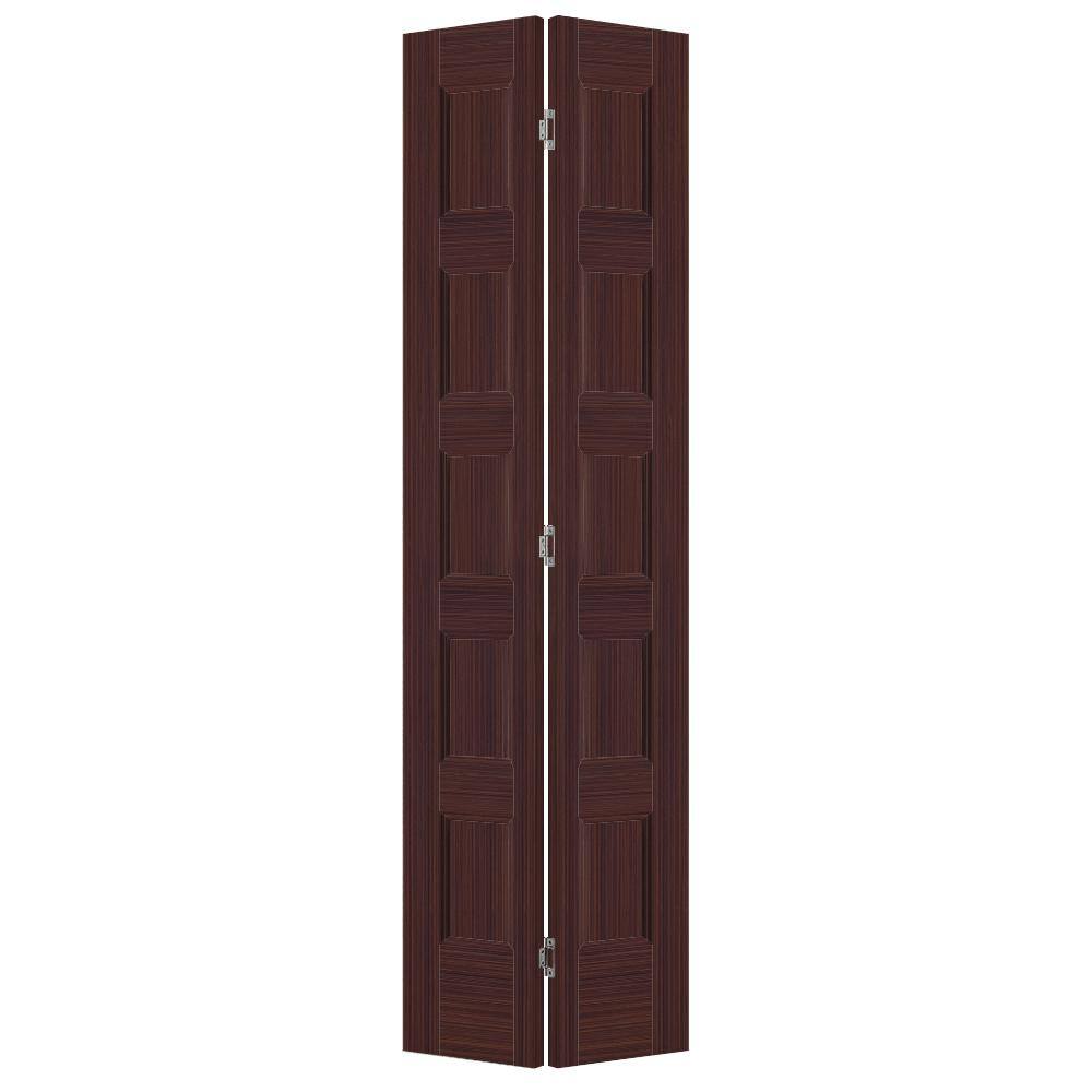 JELD-WEN 24 in. x 80 in. Conmore Black Cherry Stain Smooth Hollow Core ...
