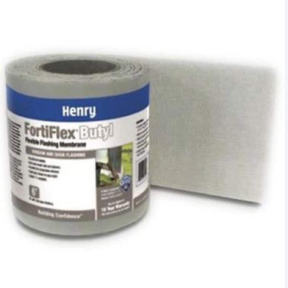 Henry 6 in. x 50 ft. Fortiflex Butyl Self-Adhesive Waterproof Flashing ...