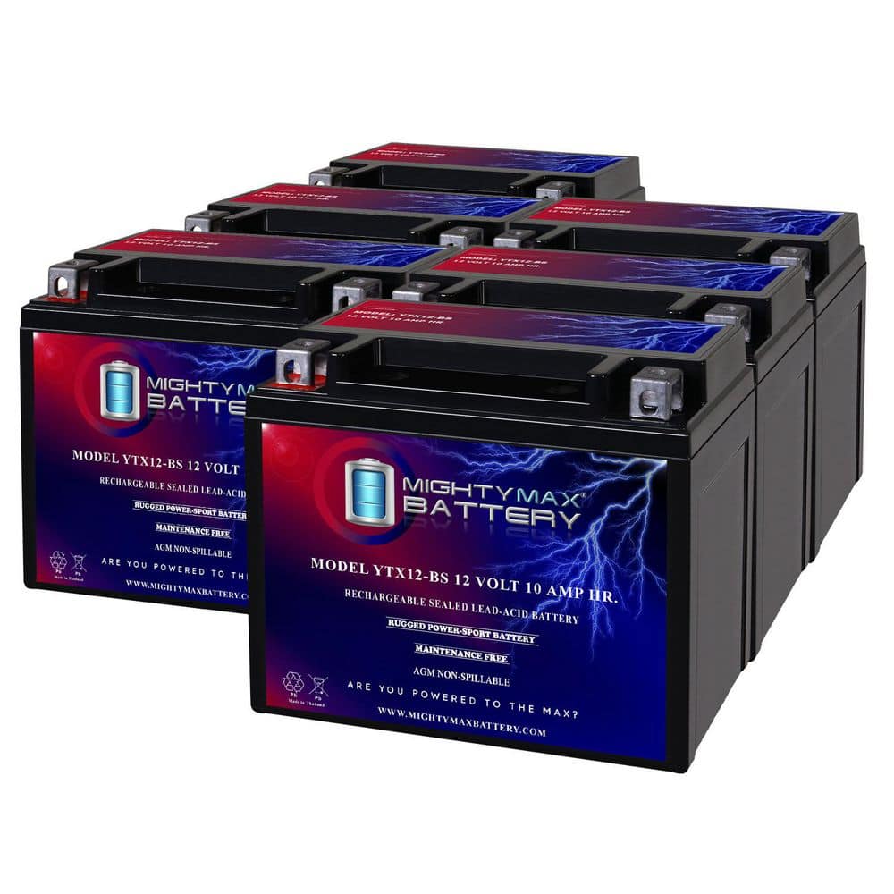 MIGHTY MAX BATTERY YTX12-BS 12-Volt 10Ah Replacement Battery compatible ...