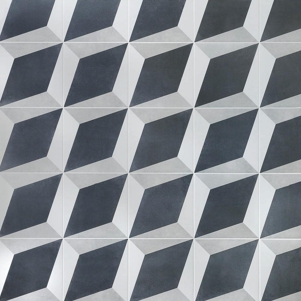 Ivy Hill Tile Sintra Block Encaustic 9 in. x 9 in. x 10 mm Matte ...