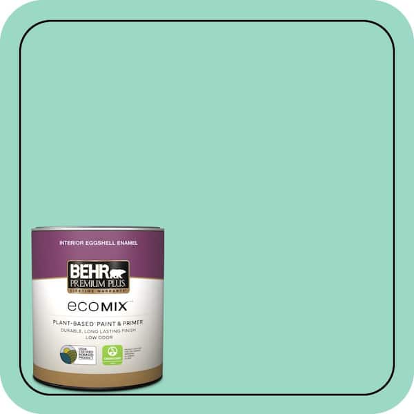 BEHR PREMIUM PLUS 1 qt. #HDC-SP16-07 Isabellas Aqua Eggshell Enamel ...