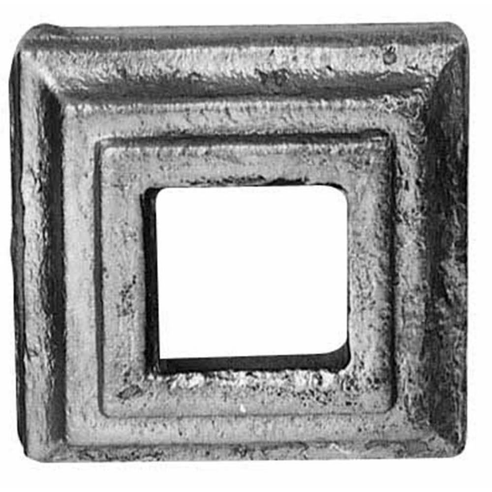 arteferro 1-1/2 in. x 1-1/2 in. 1/2 in. Square/Square Hole Raw Cast ...