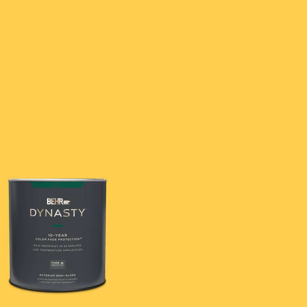 BEHR DYNASTY 1 qt. #340B-6 Pineapple Soda Semi-Gloss Exterior Stain ...