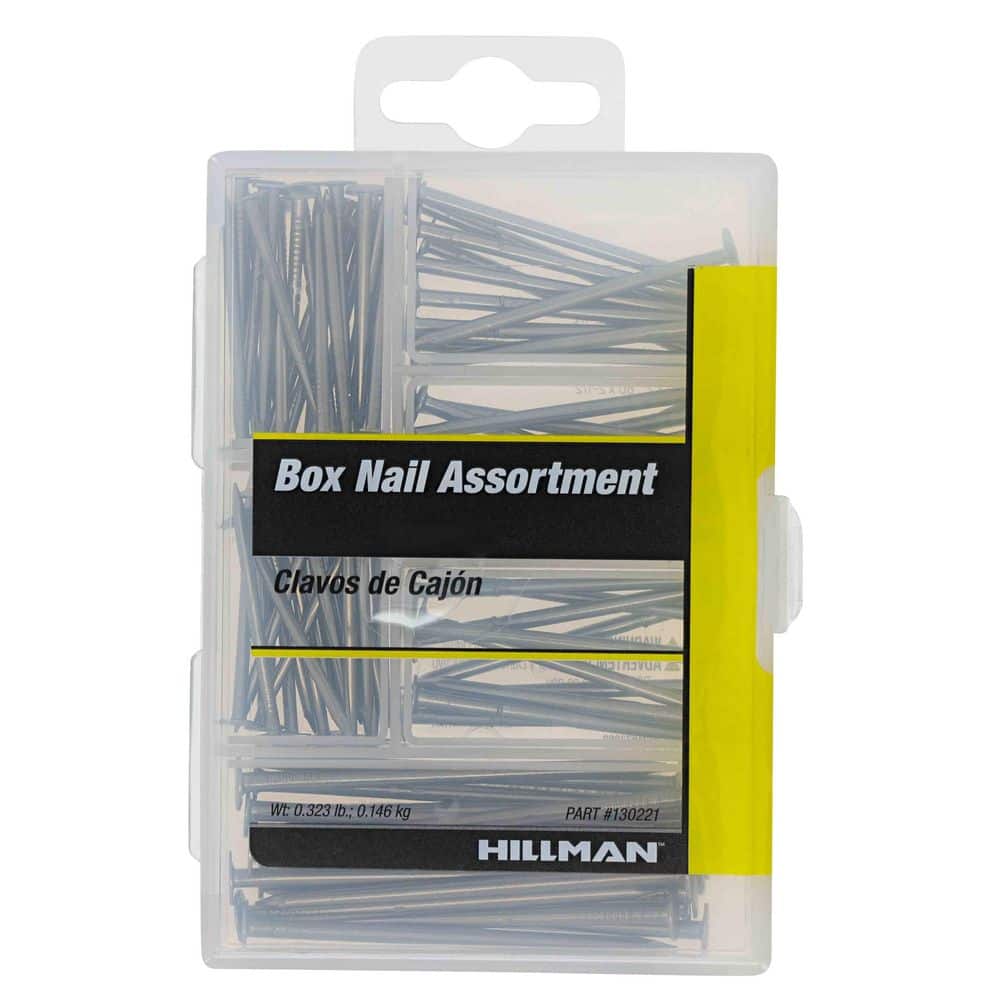 Hillman Small Bright Finish Flat Head Nail Assorted Kit (85-Pack ...