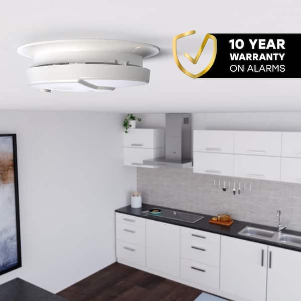 Universal Security Instruments (3-Pack) Hardwired & 10-Year Battery Backup Smoke Detector with ...