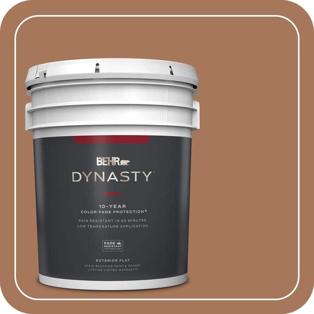 BEHR DYNASTY 5 gal. #240F-5 Toasted Chestnut Flat Exterior Stain ...
