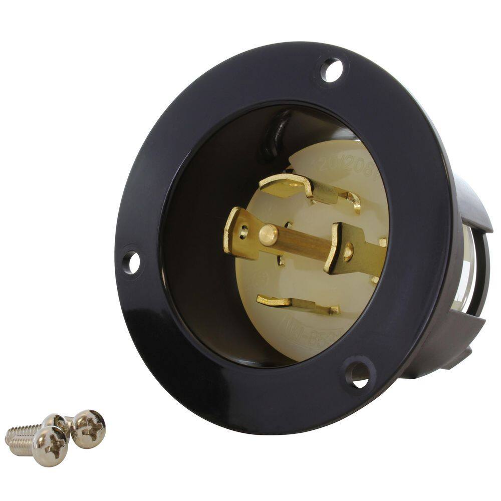 AC WORKS NEMA L21-30P 30A 3-Phase Y 120/208V 3PY, 5-Wire Locking Male ...