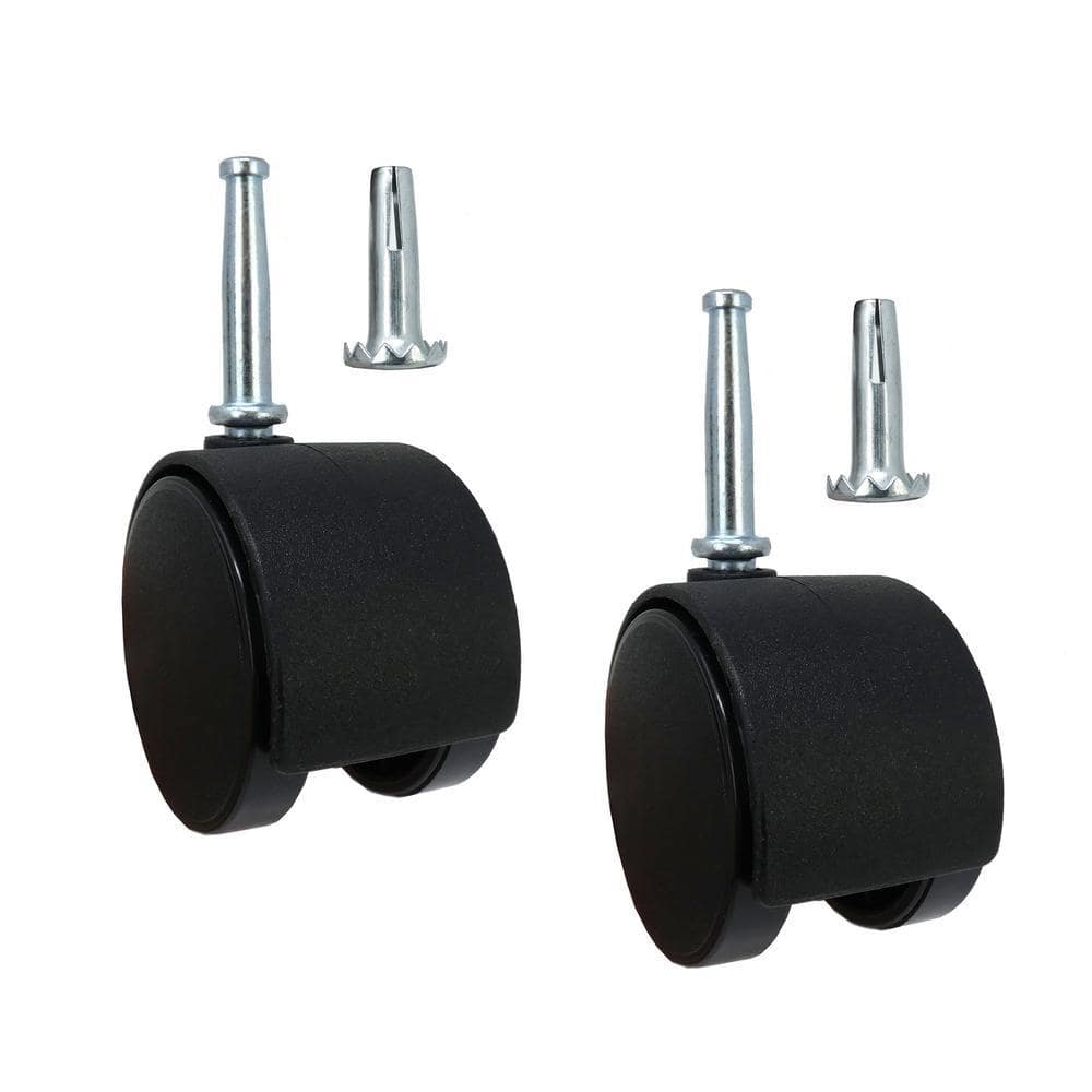 Everbilt 2 in. Plastic Twin Wheel Swivel Stem Casters with 75 lb. Load ...