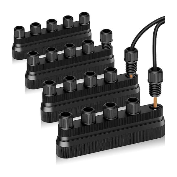 Ahfiwaso 4-Piece Low Voltage Wire Connector Locknut with 5-Way Junction ...