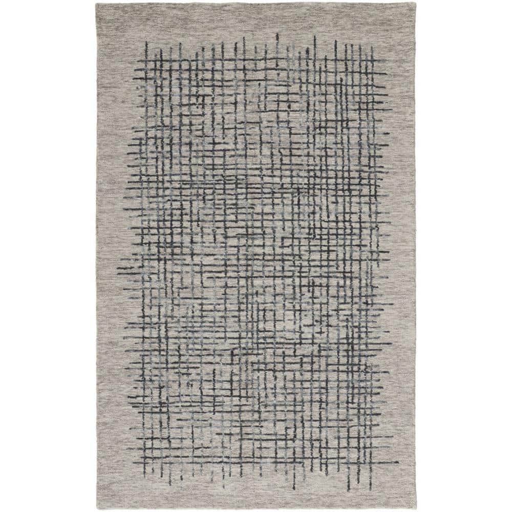 HomeRoots Gray Black and Tan 2 ft. x 3 ft. Plaid Area Rug 2000514343 ...