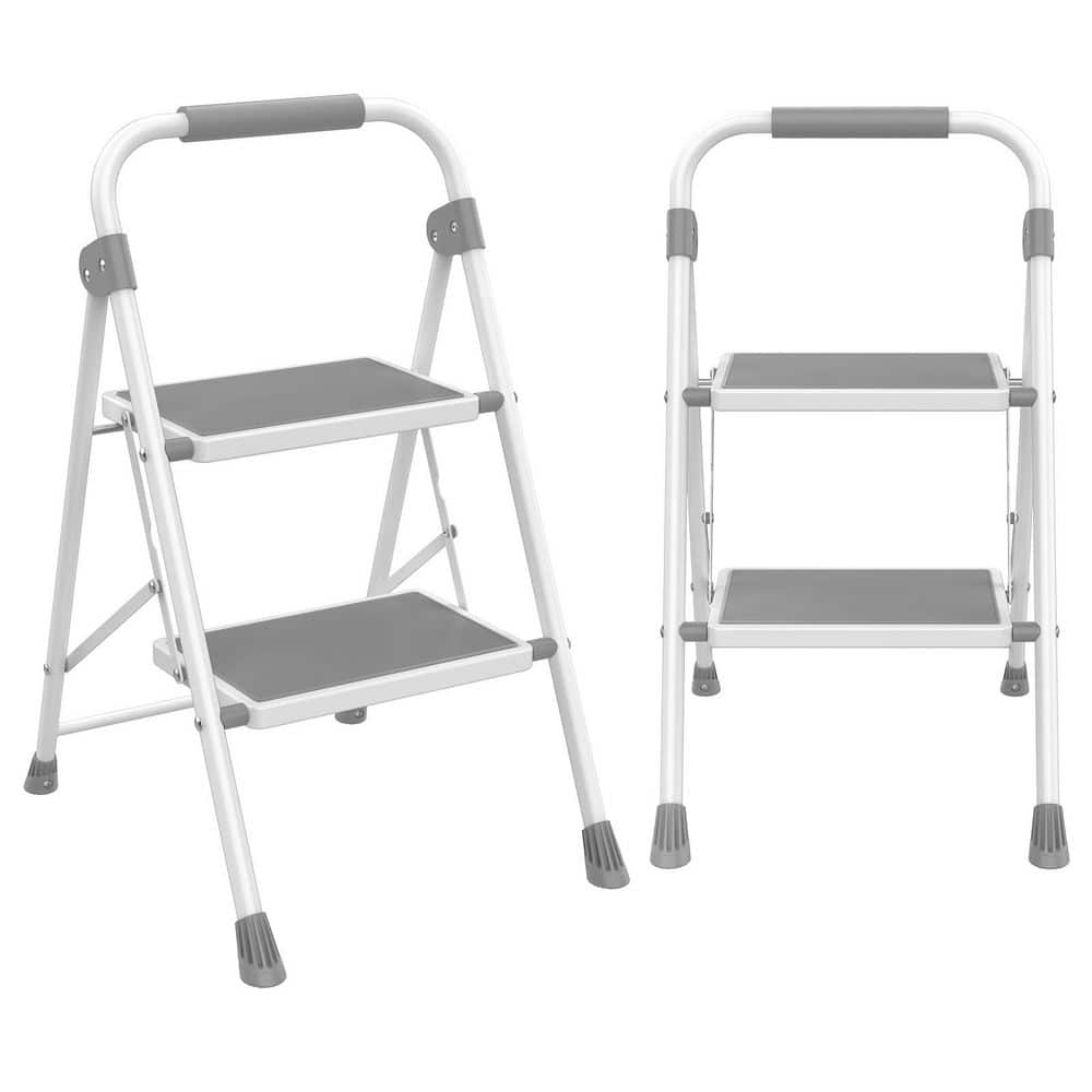 TITANKIT PRO 2-Step Lightweight Steel Step Stool (7 ft. Reach) with ...