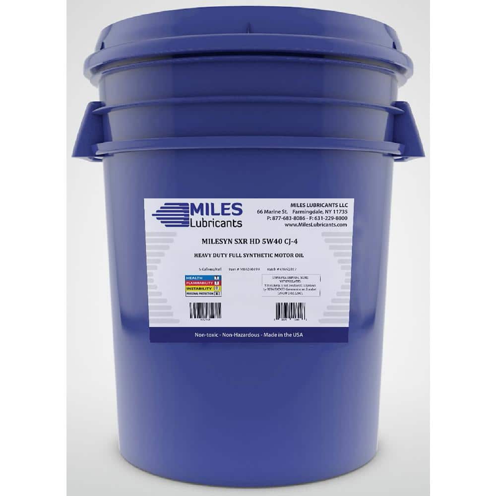 Miles Lubricants Milesyn SXR HD 5W-40 CJ-4 5 Gal. Full Synthetic Heavy ...