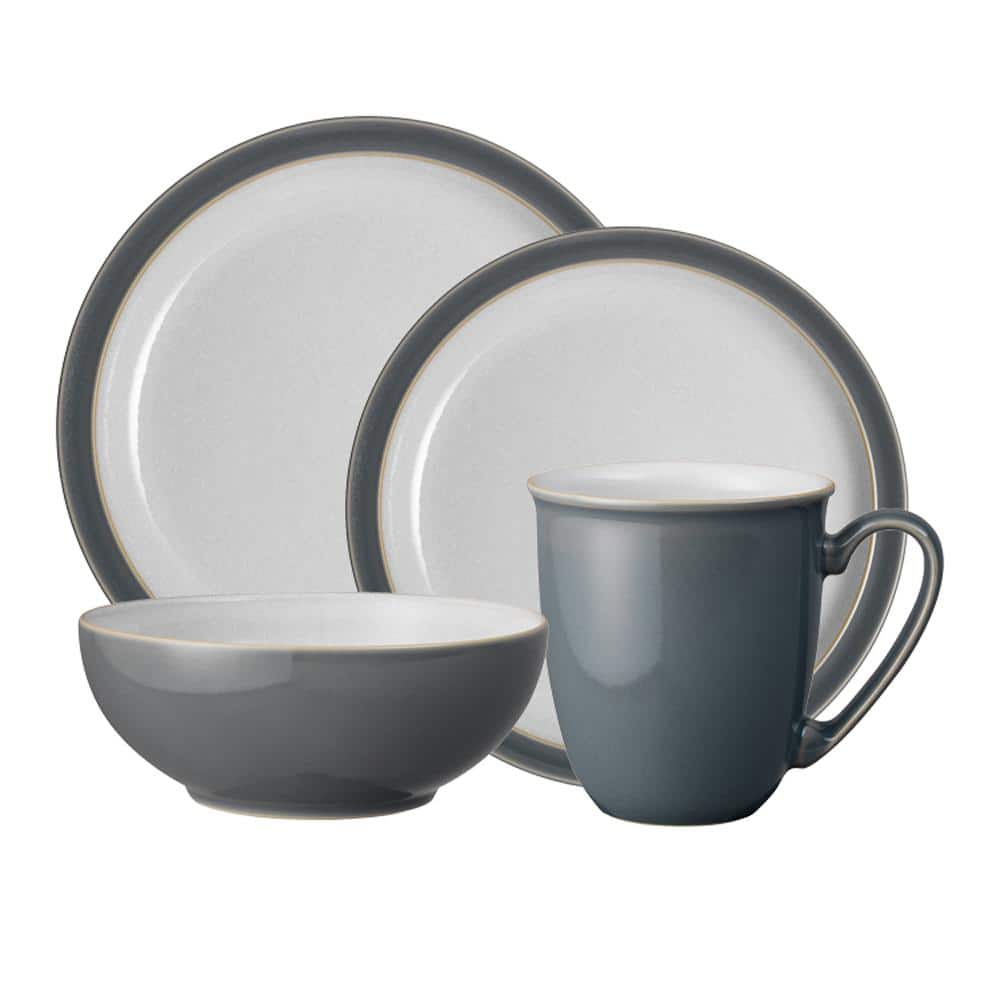 Denby Elements Fossil Grey 4 Pc Set ELFGY-100 - The Home Depot