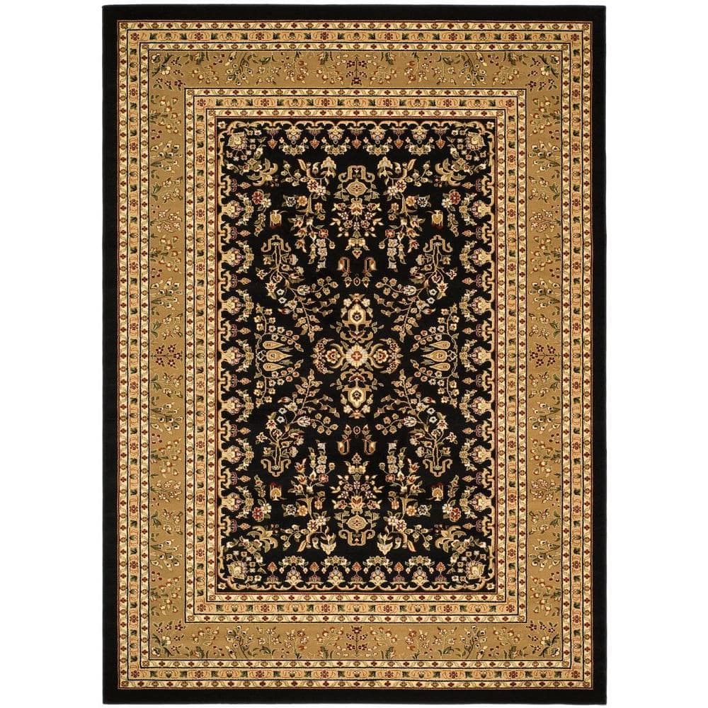 SAFAVIEH Lyndhurst Black/Tan 5 ft. x 8 ft. Border Area Rug LNH331D-5 ...
