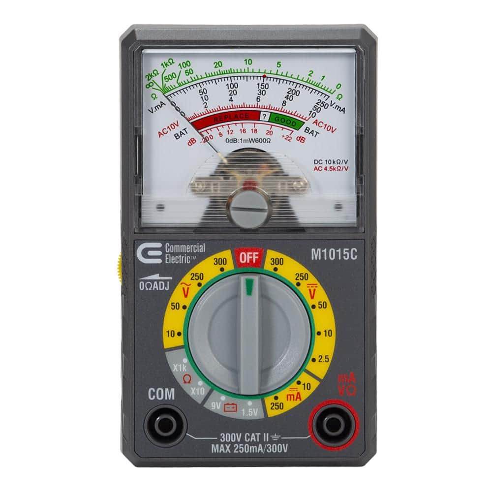 Commercial Electric Analog Multi-Meter M1015C - The Home Depot