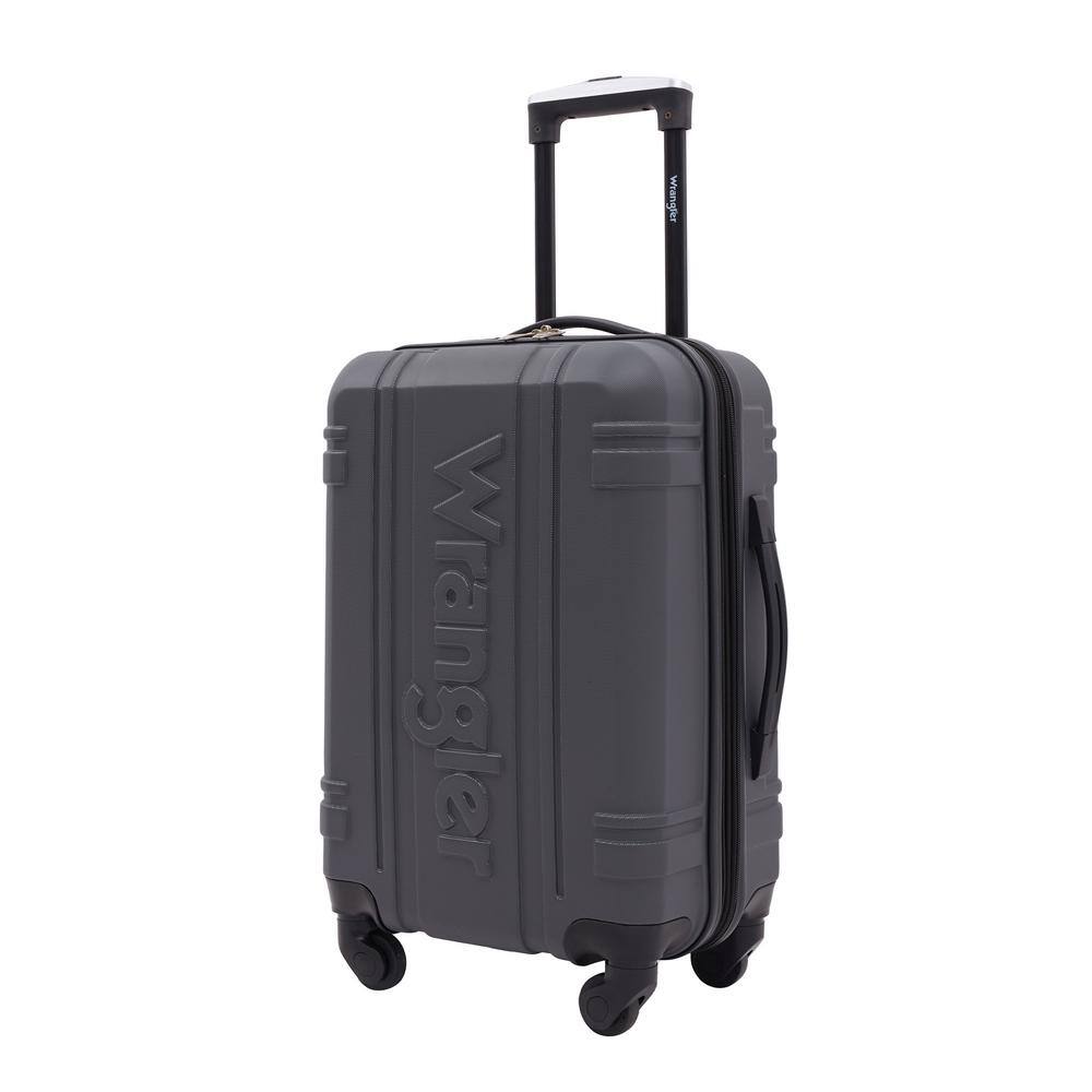 Wrangler 20 In. Expandable Gray Rolling Hardside Carry-On W/360° 4 ...
