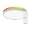 KODA Slim 12 in. White LED Ceiling Light with Mood Light Flush Mount ...
