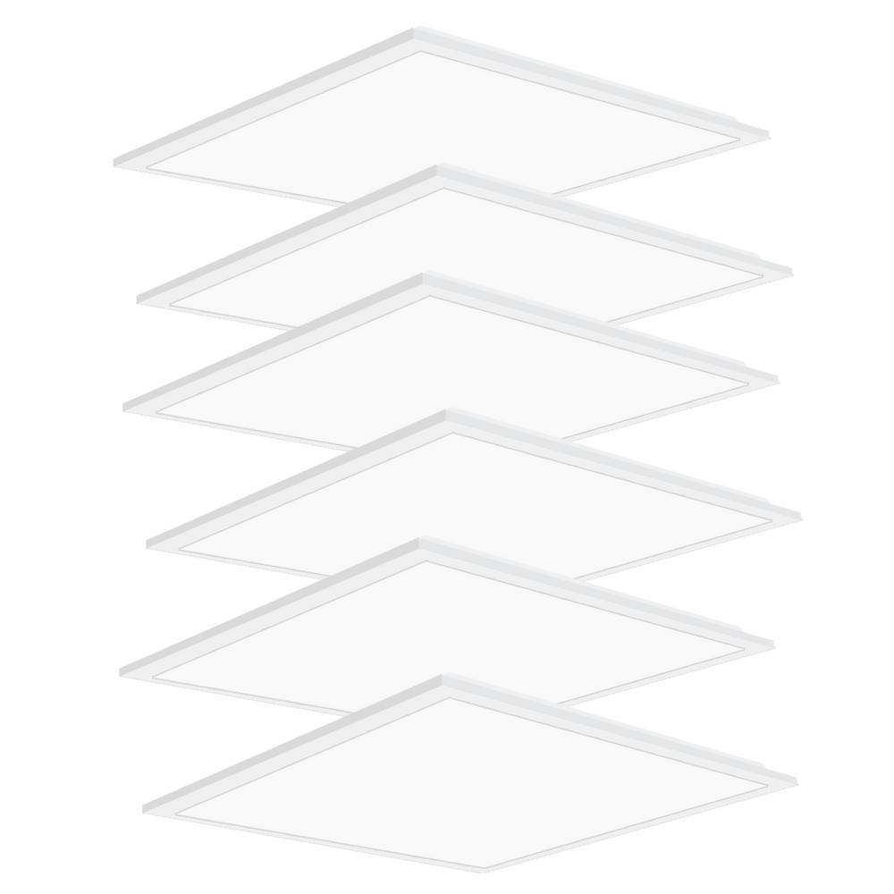 WYZM 2 ft. x 2 ft. 5800 Lumens Integrated LED Panel Light Dimmable 0 ...