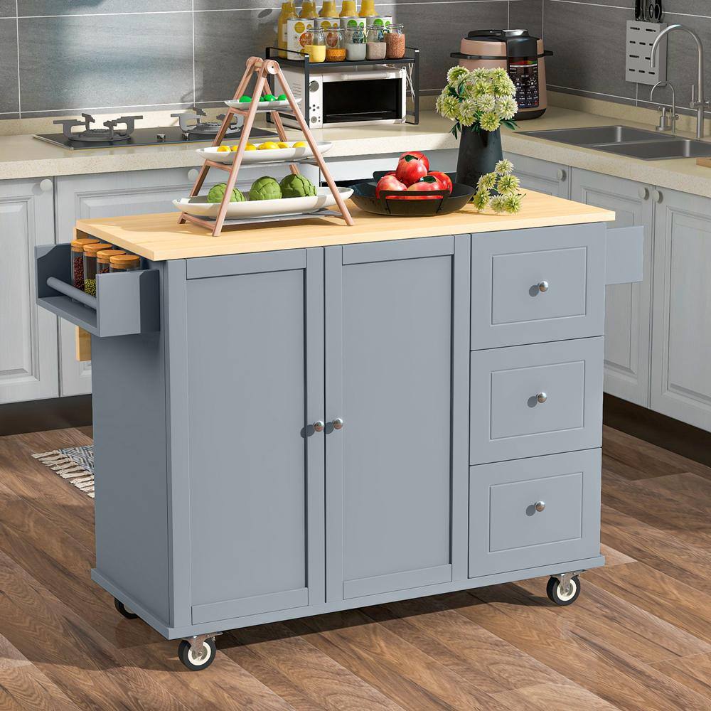 Gray Kitchen Island DDWF287035AAG - The Home Depot