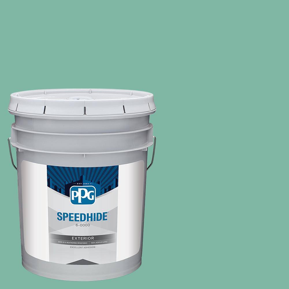 SPEEDHIDE 5 gal. PPG1140-4 Key Largo Satin Exterior Paint PPG1140-4SX ...