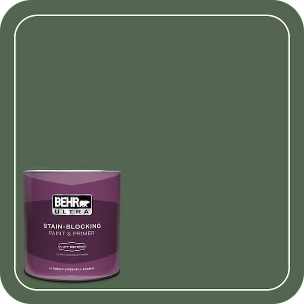 BEHR ULTRA 1 qt. #S410-7 Equestrian Green Extra Durable Eggshell Enamel ...