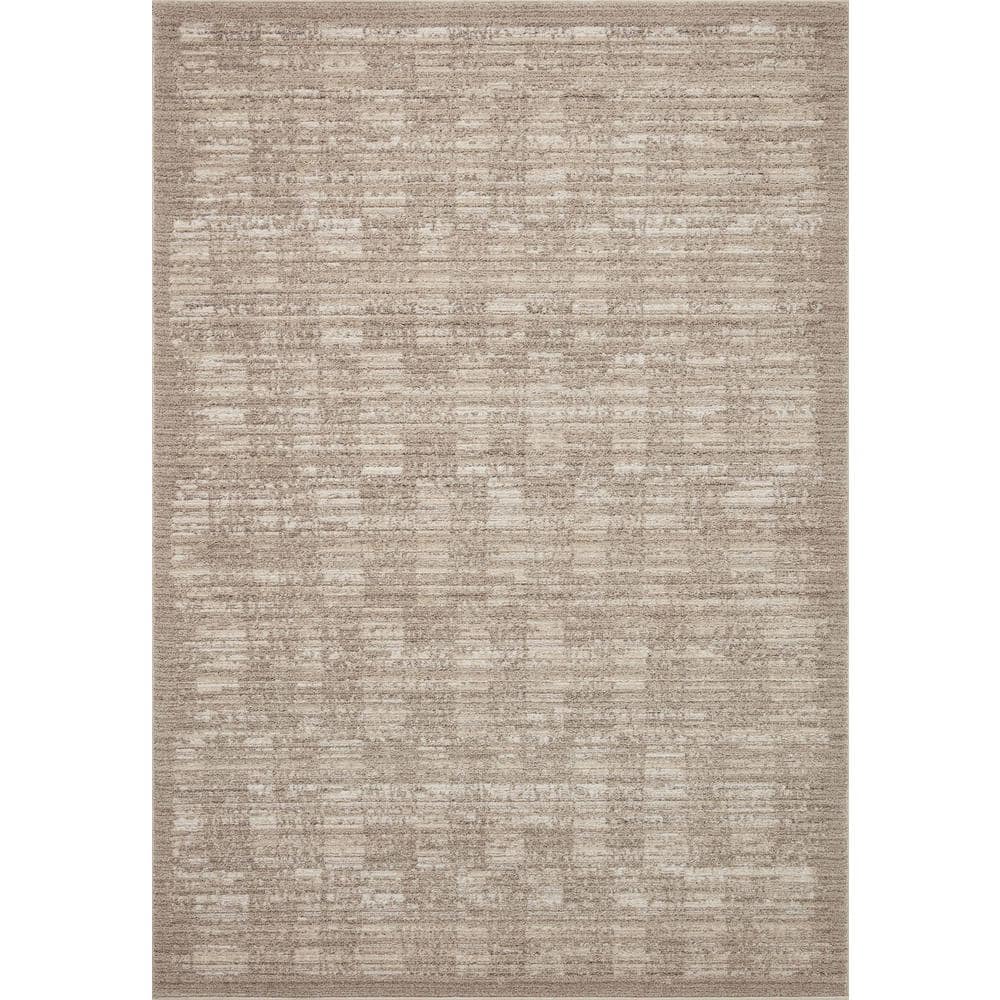 Loloi Darby Pebble/Sand 6 ft. 7 in. x 9 ft. 3 in. Transitional Modern ...
