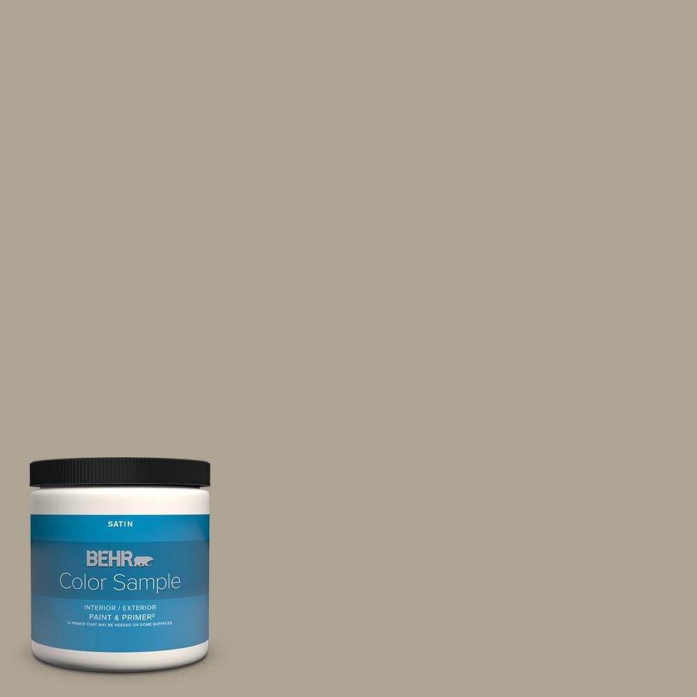 BEHR PREMIUM PLUS 8 oz. #MQ2-52 Roadside Satin Enamel Interior/Exterior ...