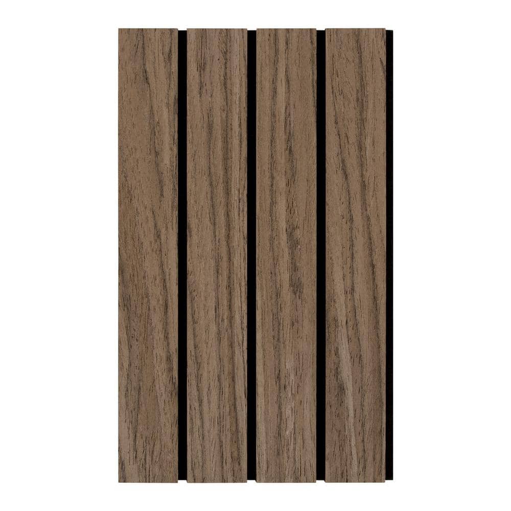 sunwings 2/5 in. x 1-3/5 ft. x 3/5 ft. Tan Wood Slat Acoustic Panels 3D ...