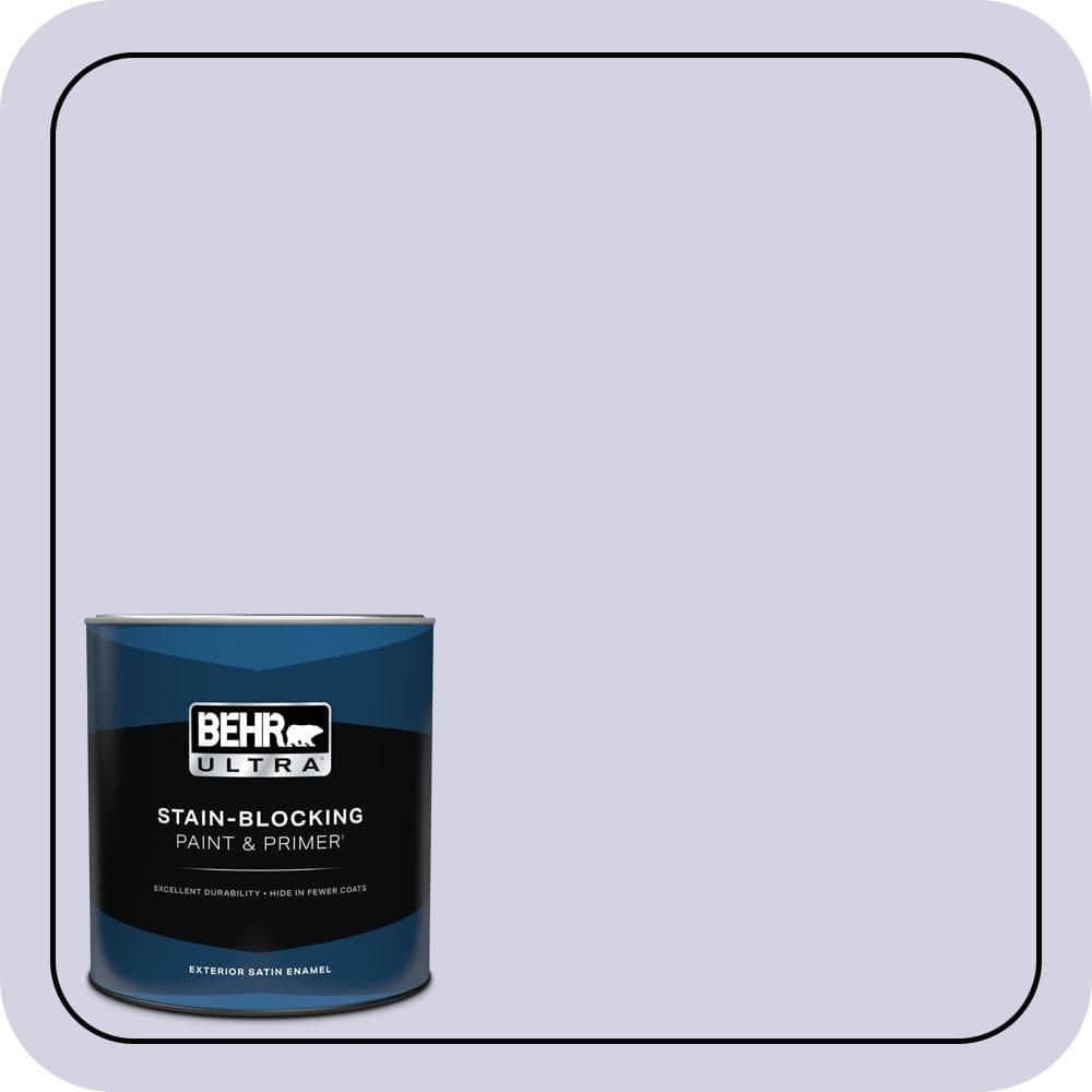 BEHR ULTRA 1 qt. #M550-2 Lavender Memory Satin Enamel Exterior Paint ...