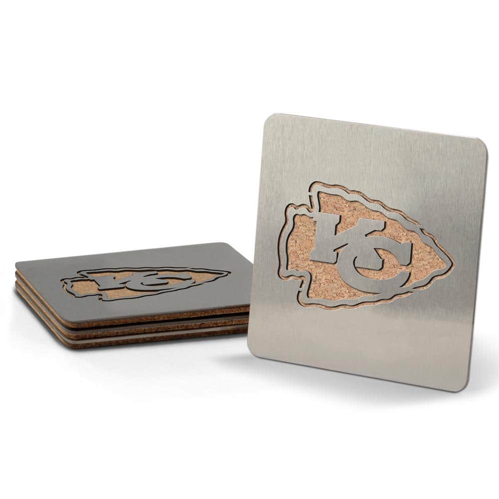 YouTheFan NFL Kansas City Chiefs 4 in. Metallics Coasters (Set of 4 ...