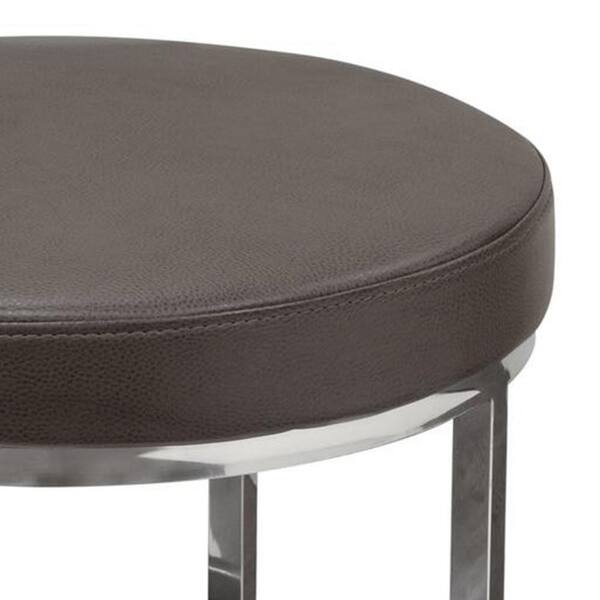 Chrome Accent Foot Stool