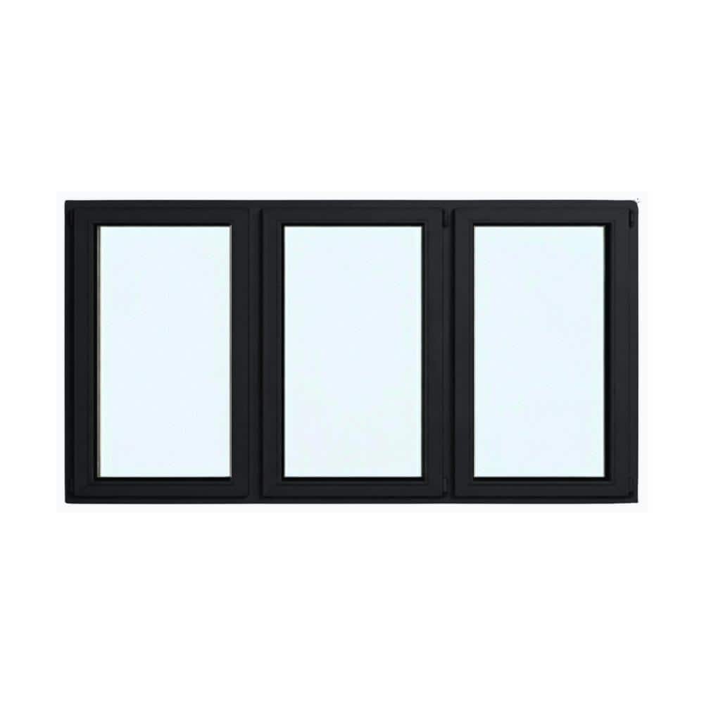Avora Doors and Windows 108 in. x 60 in. Elite Euro Black Exterior ...