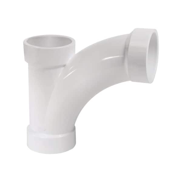 VPC 4 in. PVC DWV All Hub Long-Radius Combination Tee-Wye Fitting 34 ...