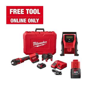 Milwaukee M18 18-Volt Lithium-Ion Cordless Short Throw Press Tool Kit ...