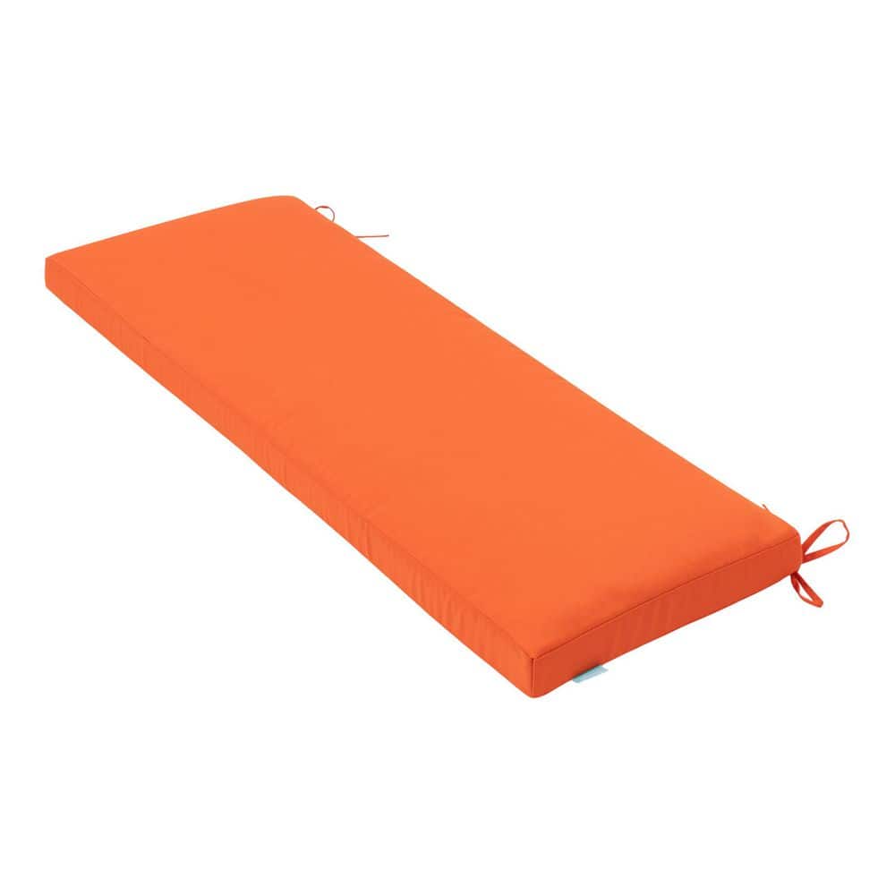Phewnyzo Orange Indoor Outdoor Bench Cushion Thick Comfortable Foam Pad ...