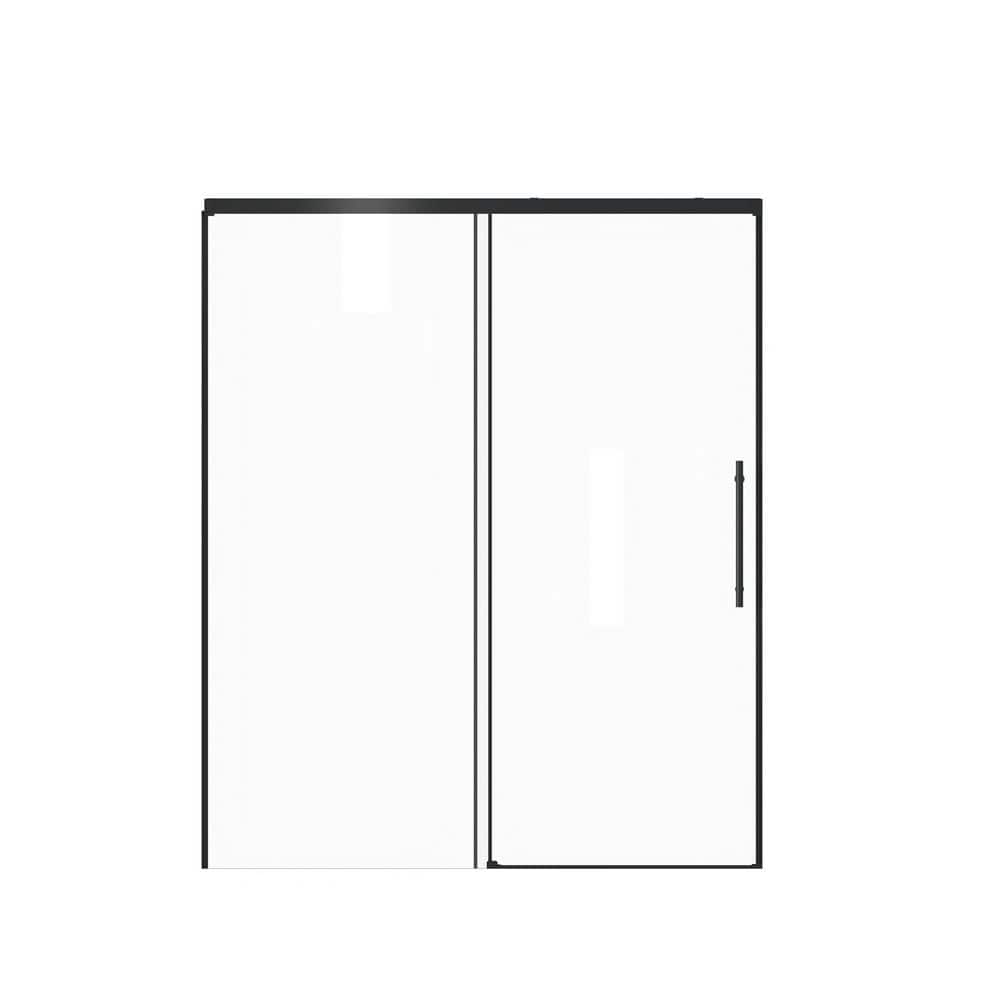 ANGELES HOME 48 in. W x 72 in. H Frameless Sliding Shower Door in Matt ...