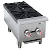 Magic Chef 12 in. Commercial 2-Burner Countertop Hotplate in Stainless ...
