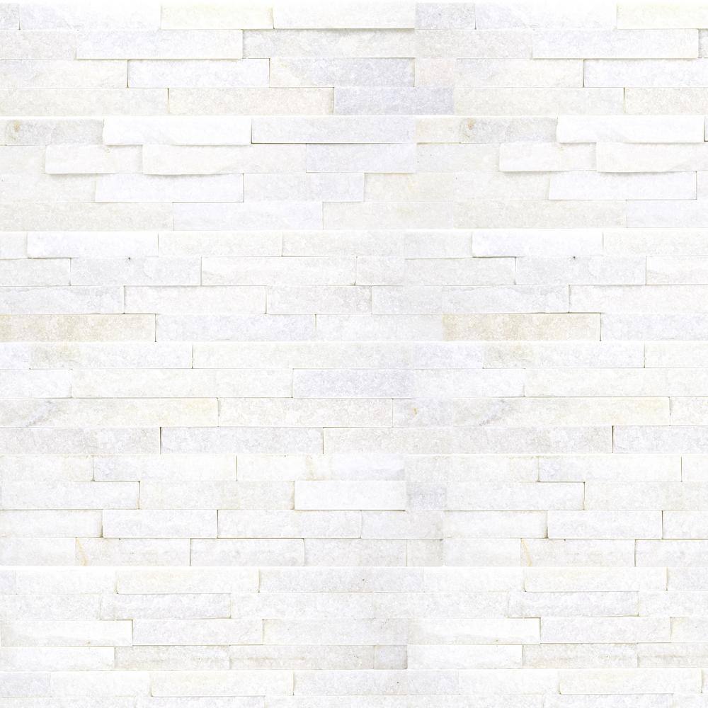 MSI Take Home Tile Sample - Arctic White Ledger Panel 4 in. x 4 in ...