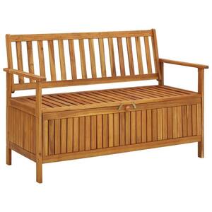 COOLSHARK 90 Gal. Acacia Solid Wood Outdoor Storage Bench Patio Deck ...
