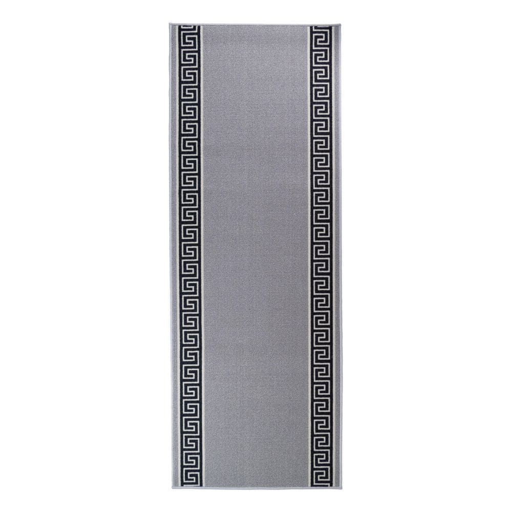RugStylesOnline Custom Size Runner Rug Meander Greek Key Design Grey 22 ...