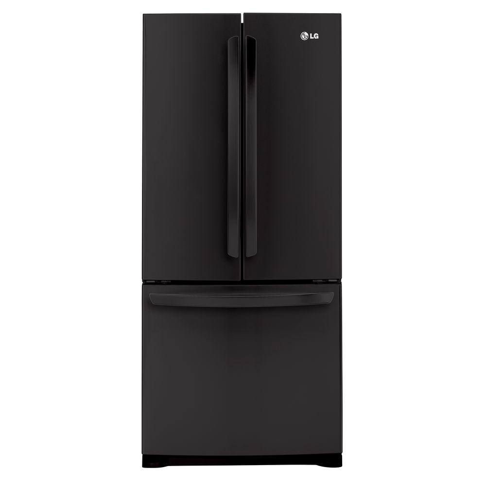 LG 30 in. W 19.7 cu. ft. French Door Refrigerator in Black-DISCONTINUED ...
